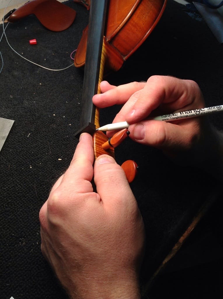 Making a Violin Nut – Triangle Strings